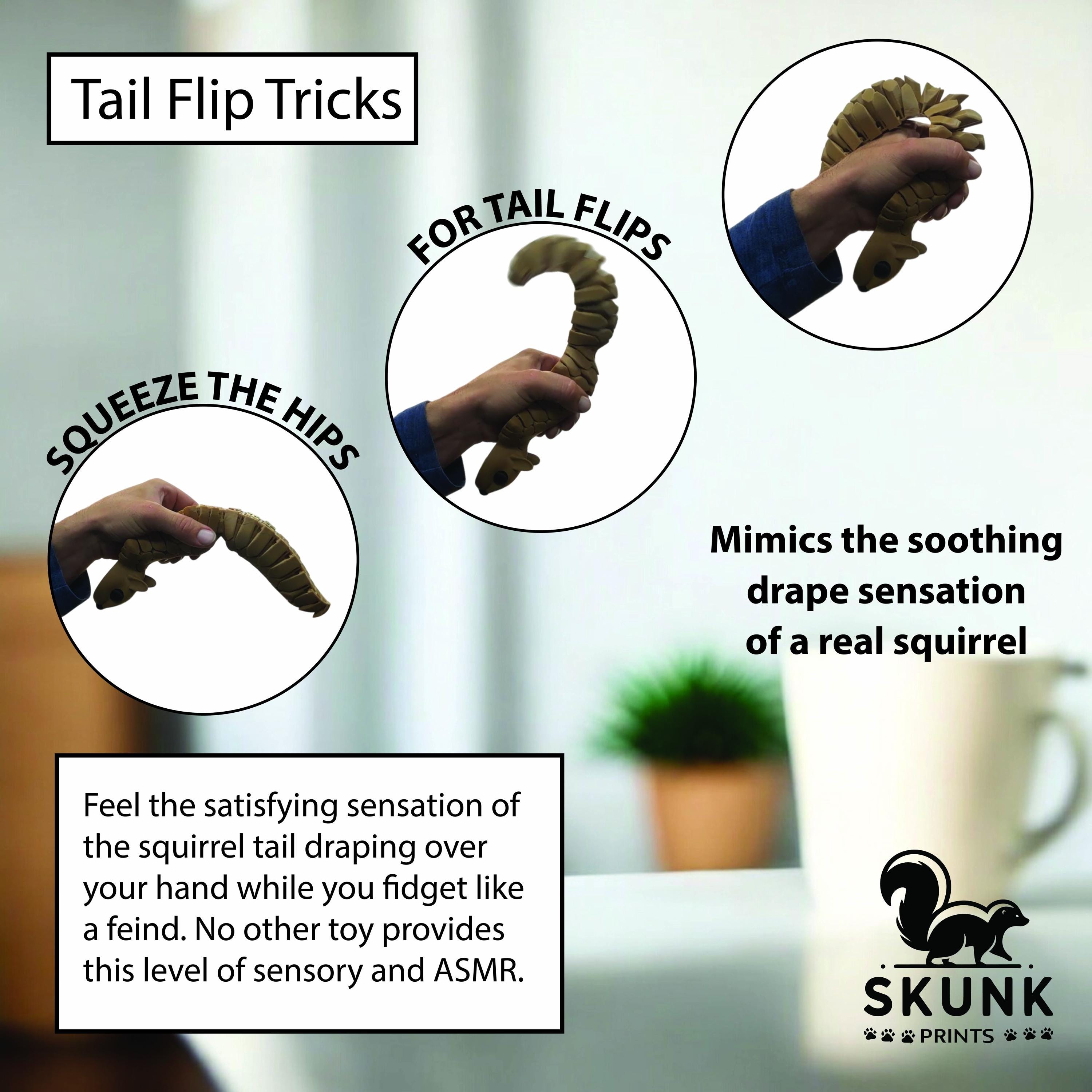 Life-size Sensory Squirrel Fidget Toy — Hyperflexi™ Realistic Desk Toy ...