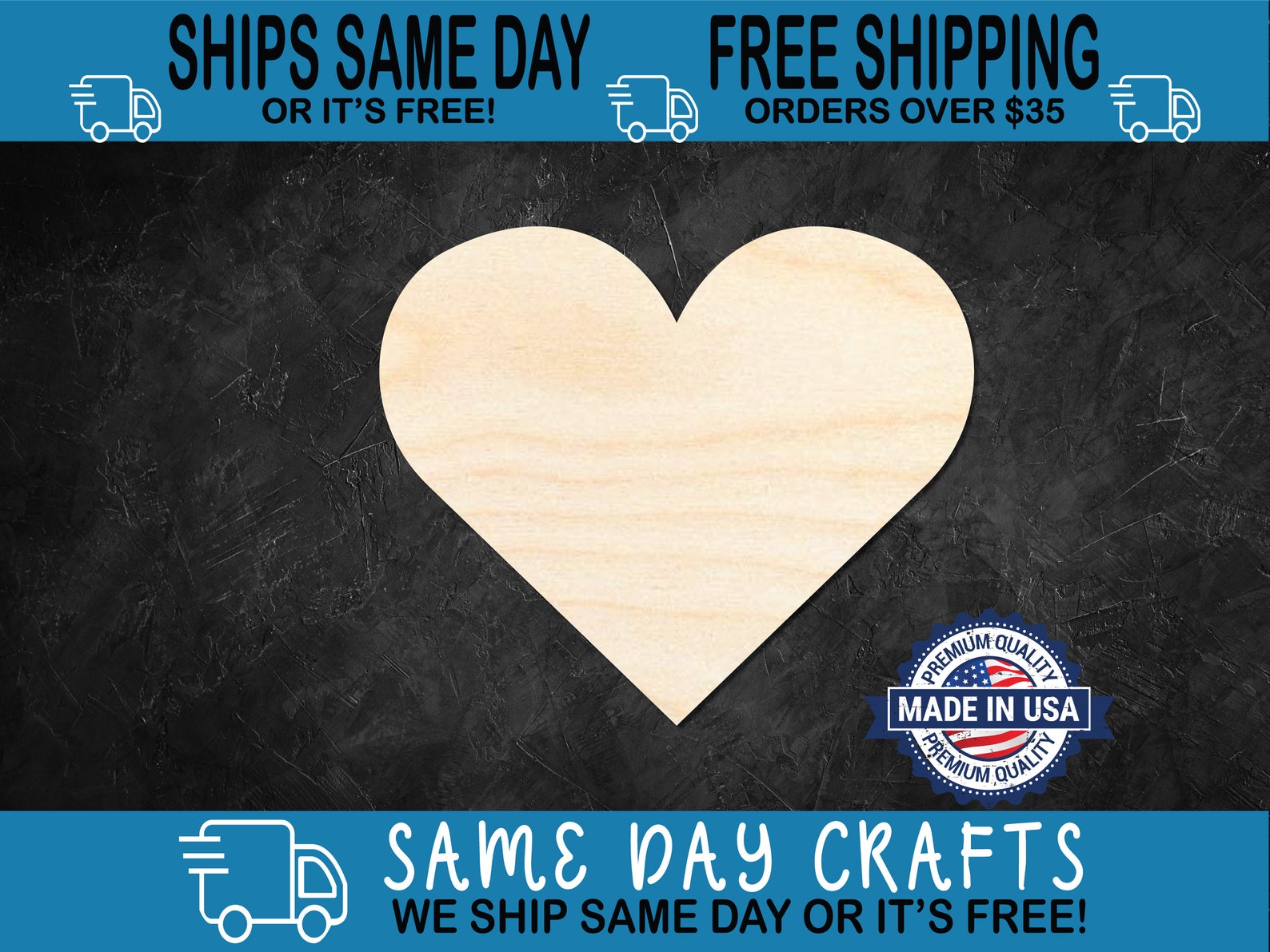 Heart Unfinished Wooden Shape General DIY Wood Craft Cutout Blank - Etsy