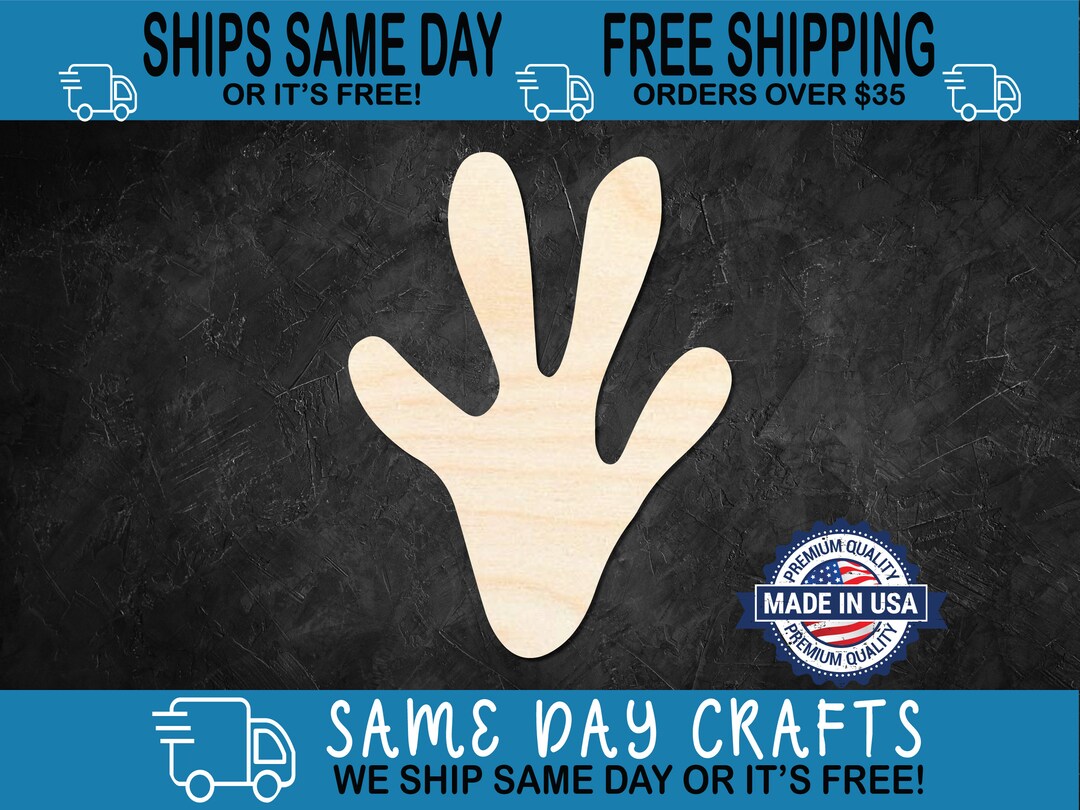 Animal Tracks, Paws, Footprints Wooden Cutout | Animals & Wildlife - Etsy