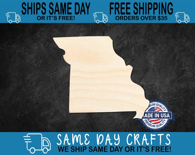 Missouri Wood State Cutout |US States | Wood Craft Cutout Blank - Etsy