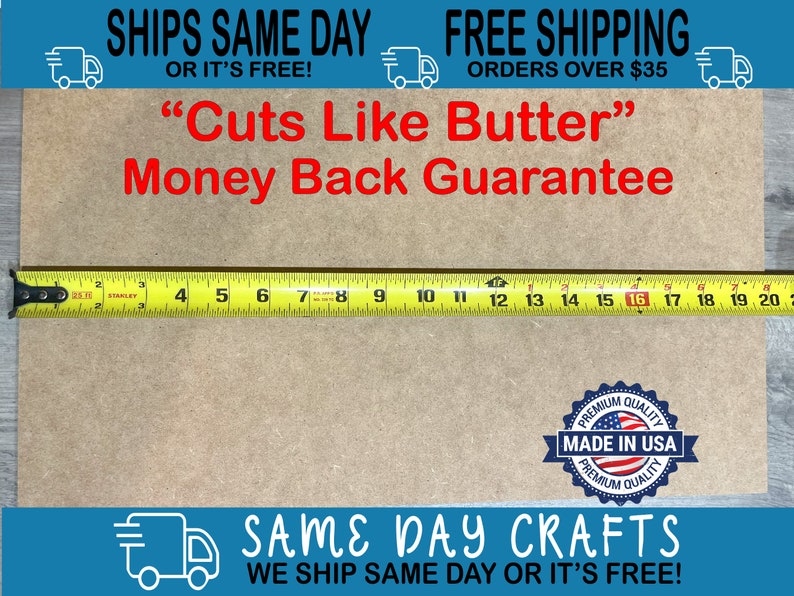 1/8 3mm Draftboard/mdf Plywood Sheets 12x20 Ships Same Business Day ...