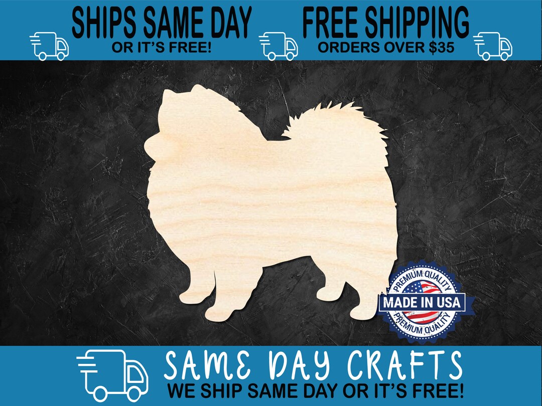 American Eskimo Wooden Cutout | Dogs & Cats - Etsy