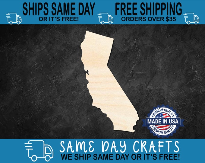 California Wood State Cutout |US States | Wood Craft Cutout Blank - Etsy