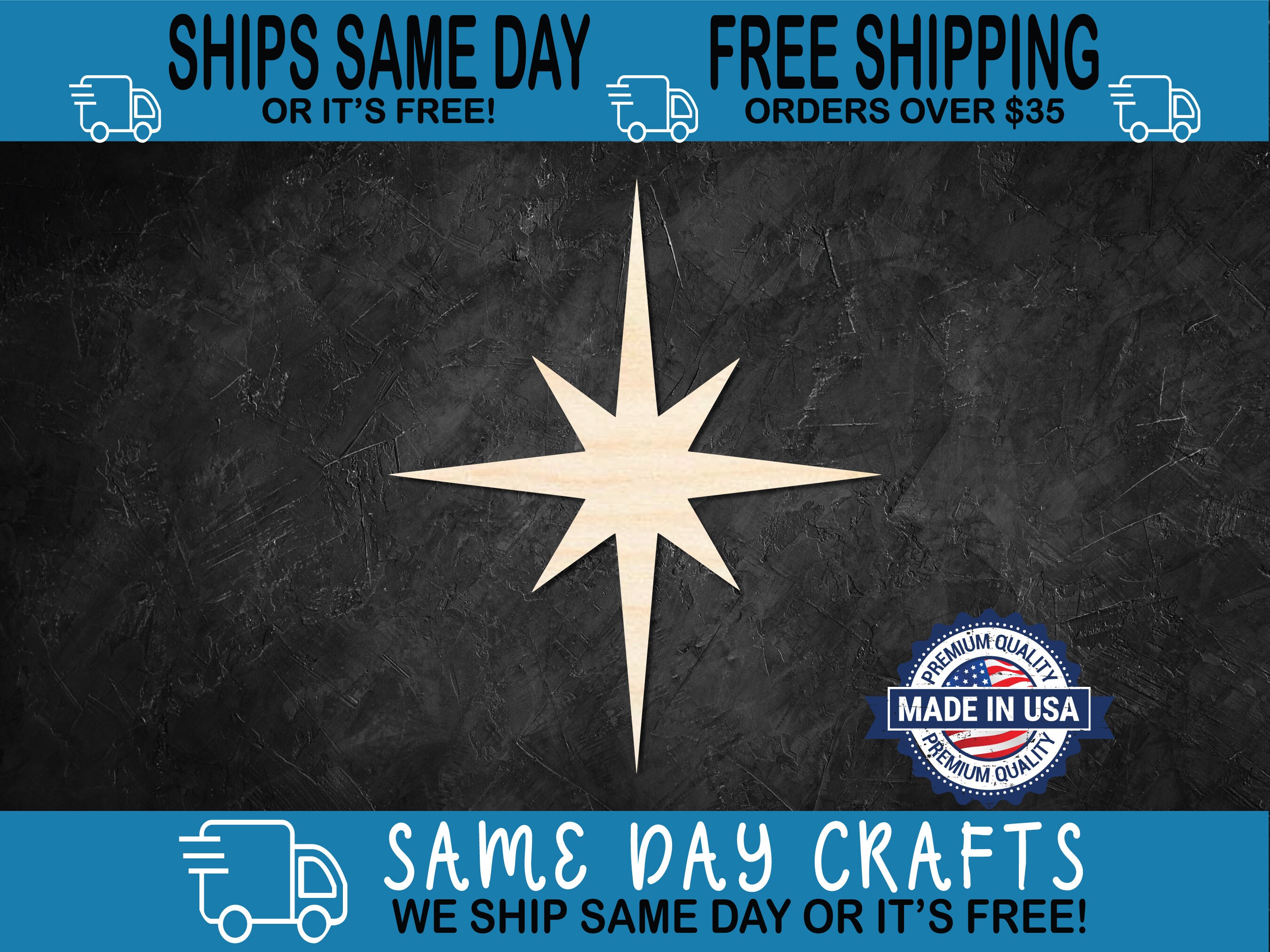 6-point Star Unfinished Wooden Shape General DIY Wood - Etsy