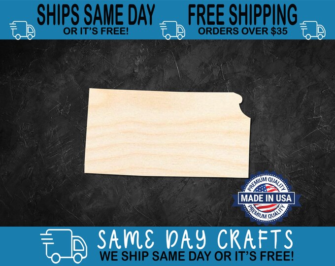 Kansas Wood State Cutout |US States | Wood Craft Cutout Blank - Etsy