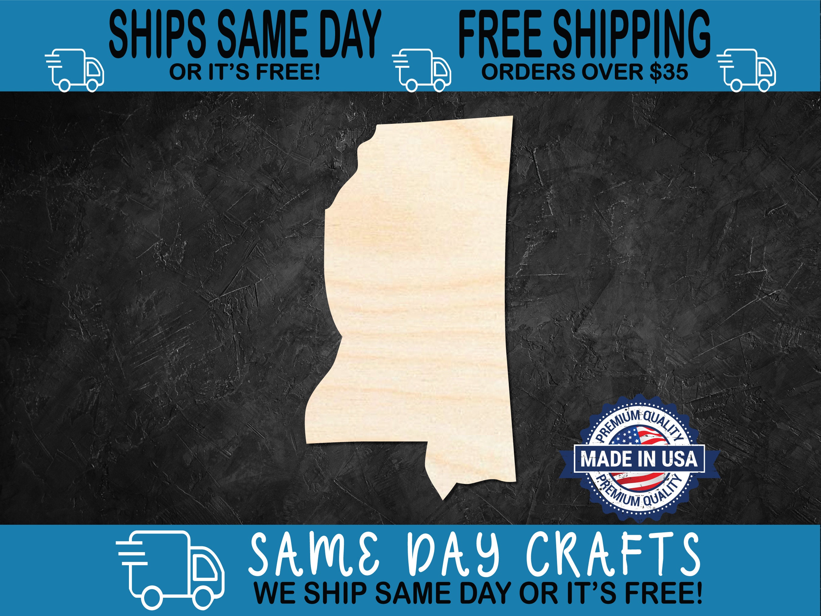Mississippi Wood State Cutout US States Wood Craft Cutout Blank - Etsy