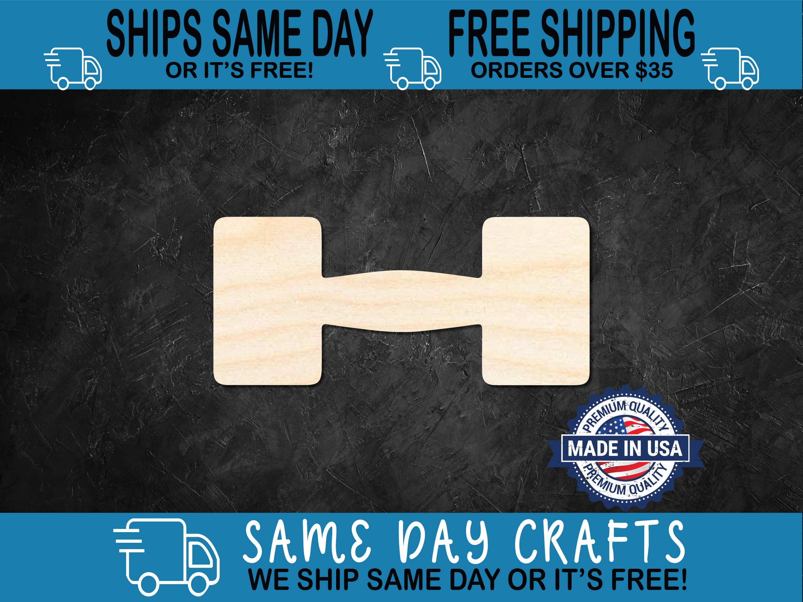 Barbell Gym Unfinished Wooden Shape Sports DIY Wood Craft Cutout Blank ...