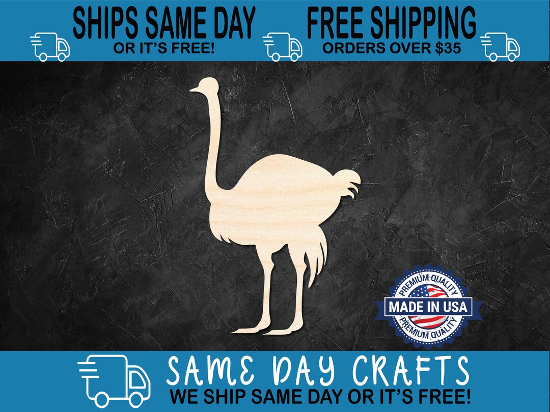Ostrich | Bird Wooden Cutout | Animals & Wildlife - Etsy