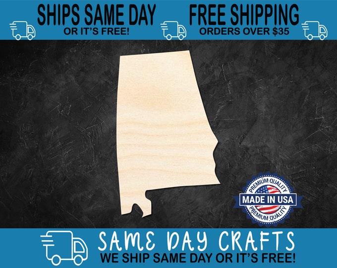 Alabama Wood State Cutout |US States | Wood Craft Cutout Blank - Etsy