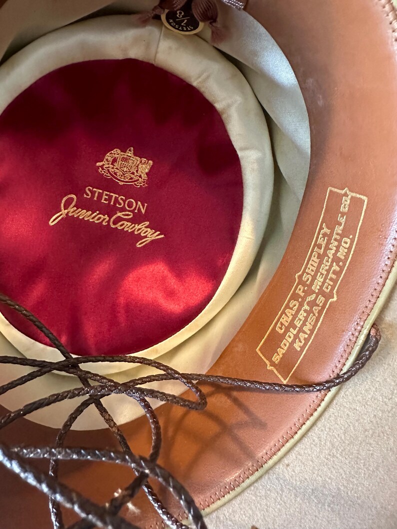 1945 Vintage Stetson Junior Cowboy Hat – Size 6 7/8 – Flat Crown ...
