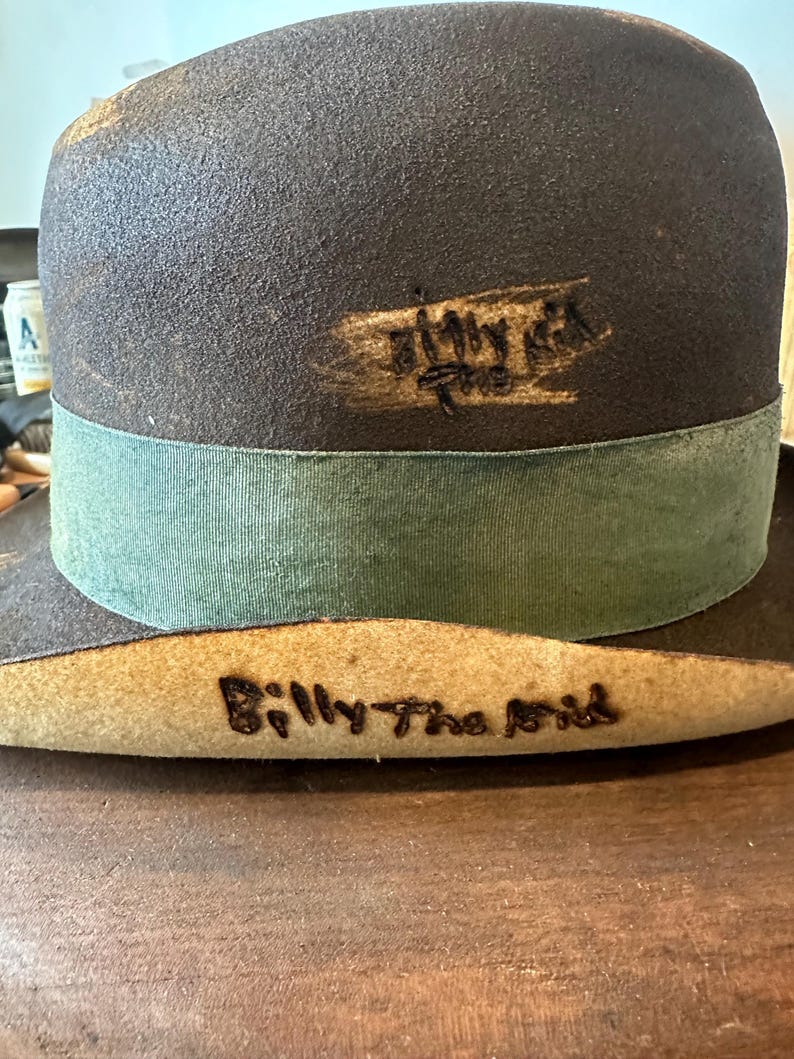 Vintage Wool Fedora, Distressed. Billy the Kid. - Etsy