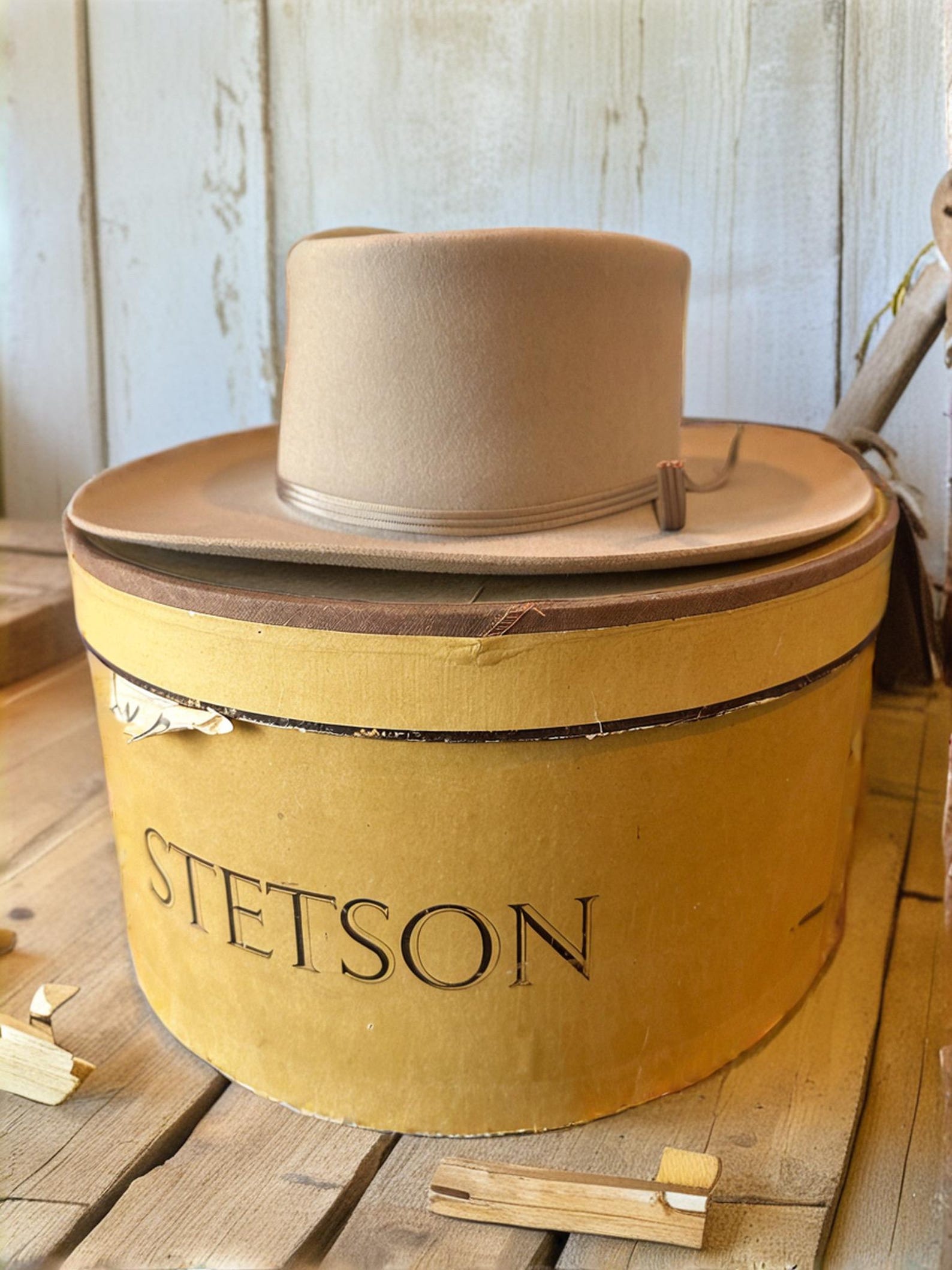 1945 Vintage Stetson Junior Cowboy Hat – Size 6 7/8 – Flat Crown ...