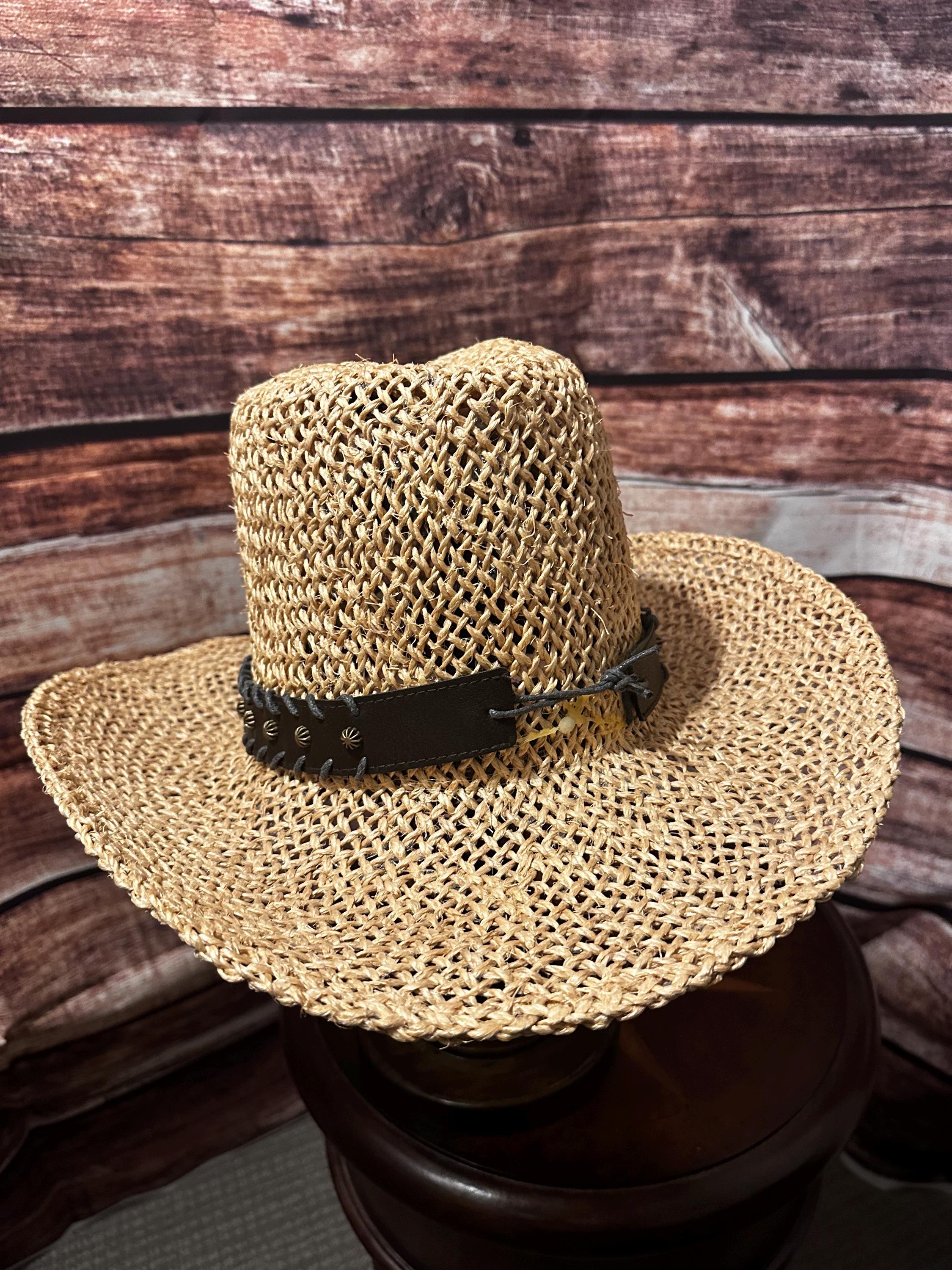 Stetson Roadrunner Western Straw Hat With Feather Accents - Etsy