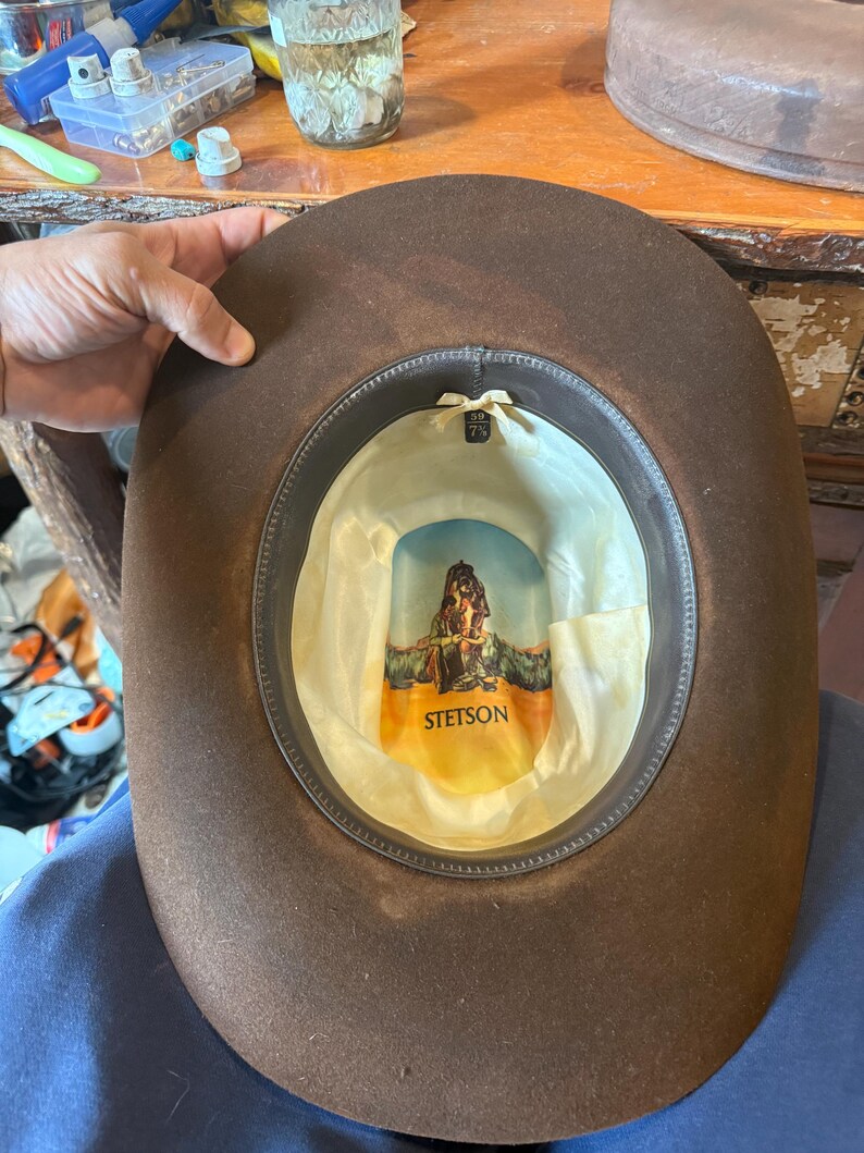 Vintage Stetson 4x Beaver Cowboy Hat: Brown Distressed USA Made (size 7 ...