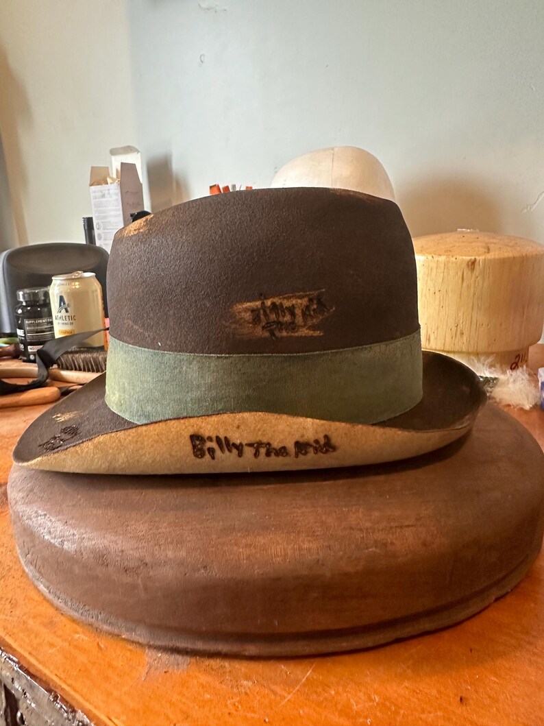 Vintage Wool Fedora, Distressed. Billy the Kid. - Etsy