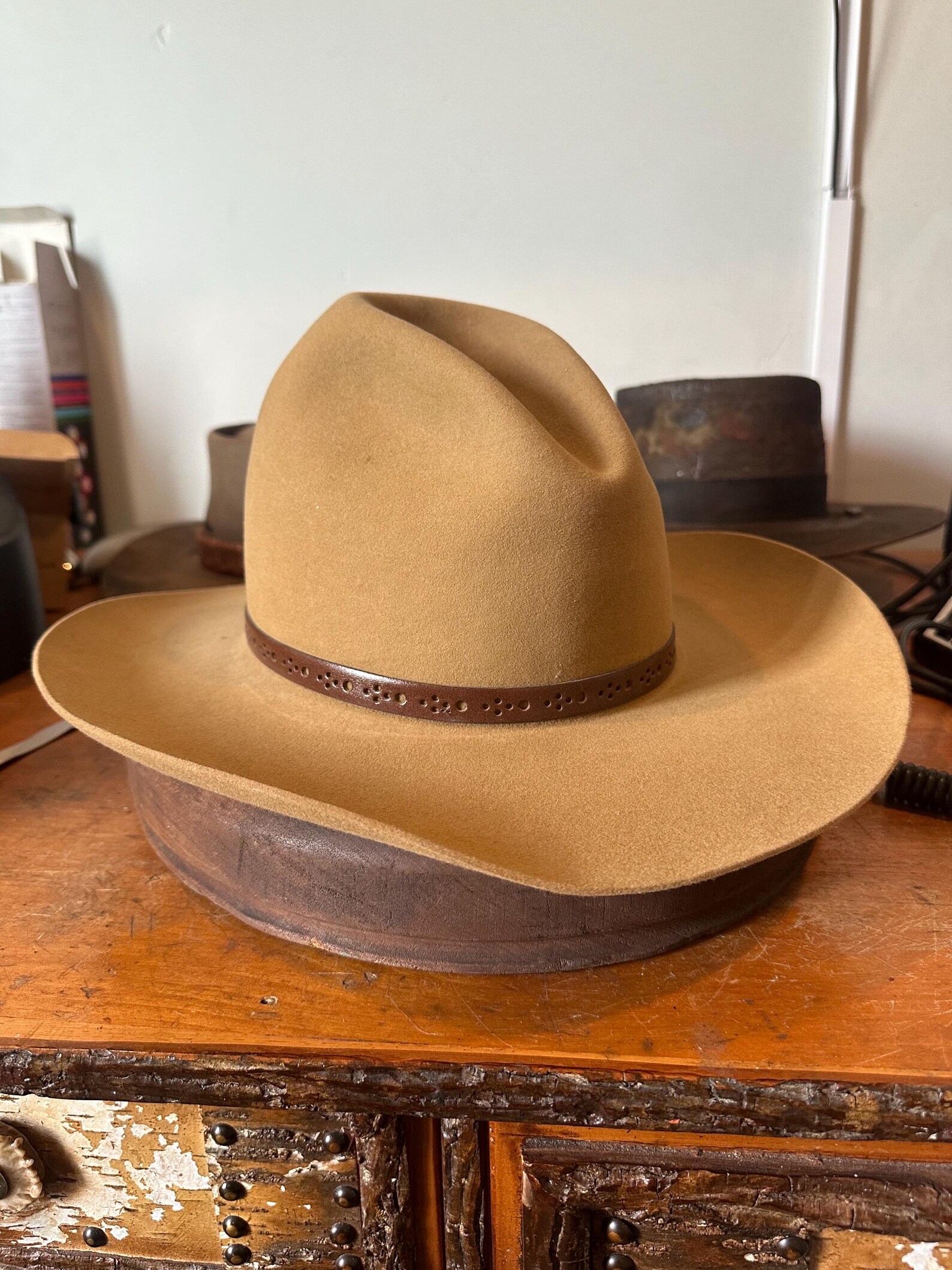 Vintage Stetson GUS 6x Beaver Cowboy Hat. Yellowstone Dutton Rand Brand ...