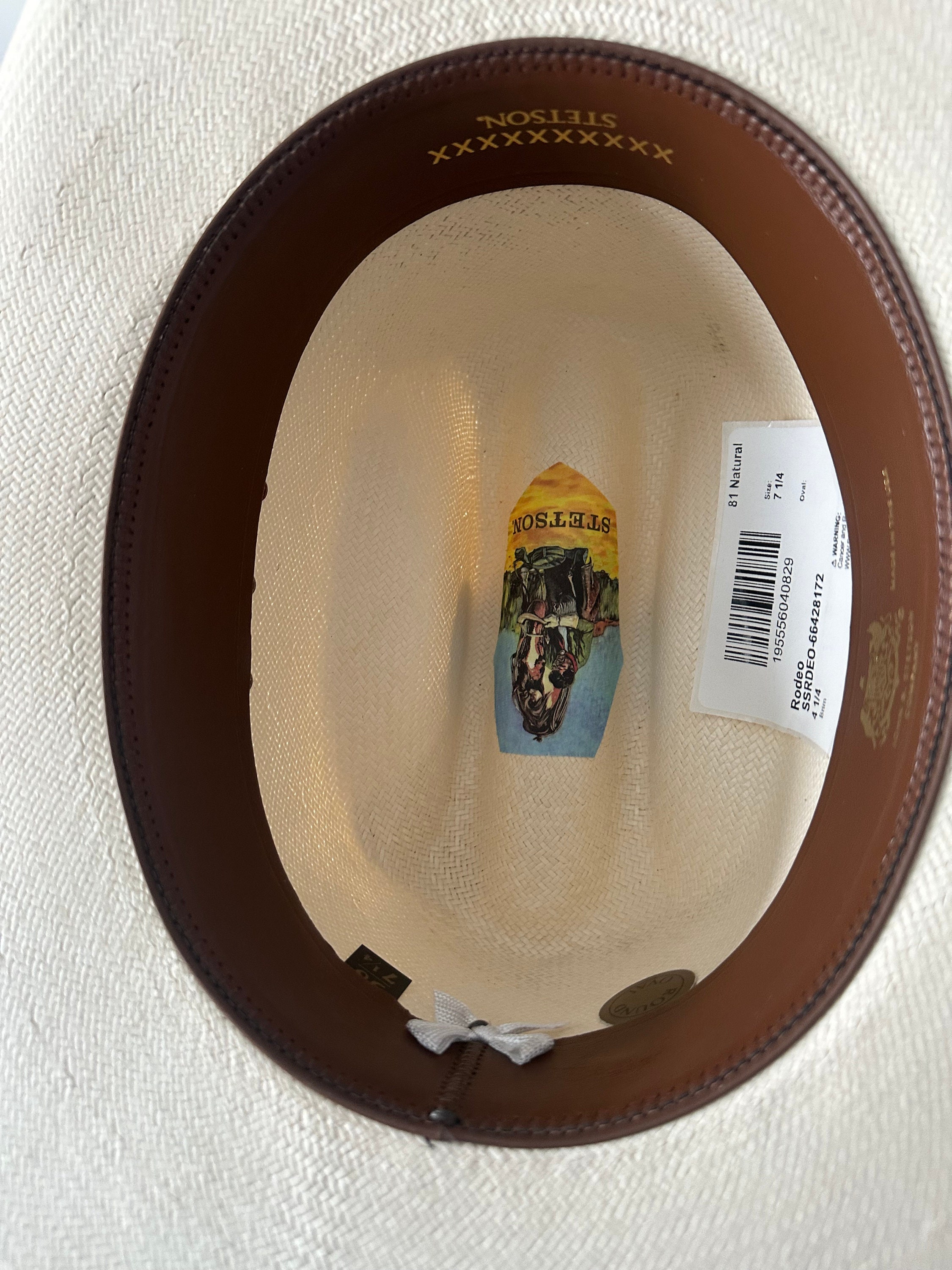 Stetson 10X Ivory Rodeo Vent Straw Cowboy Hat Size 7 1/4 NWD - Etsy