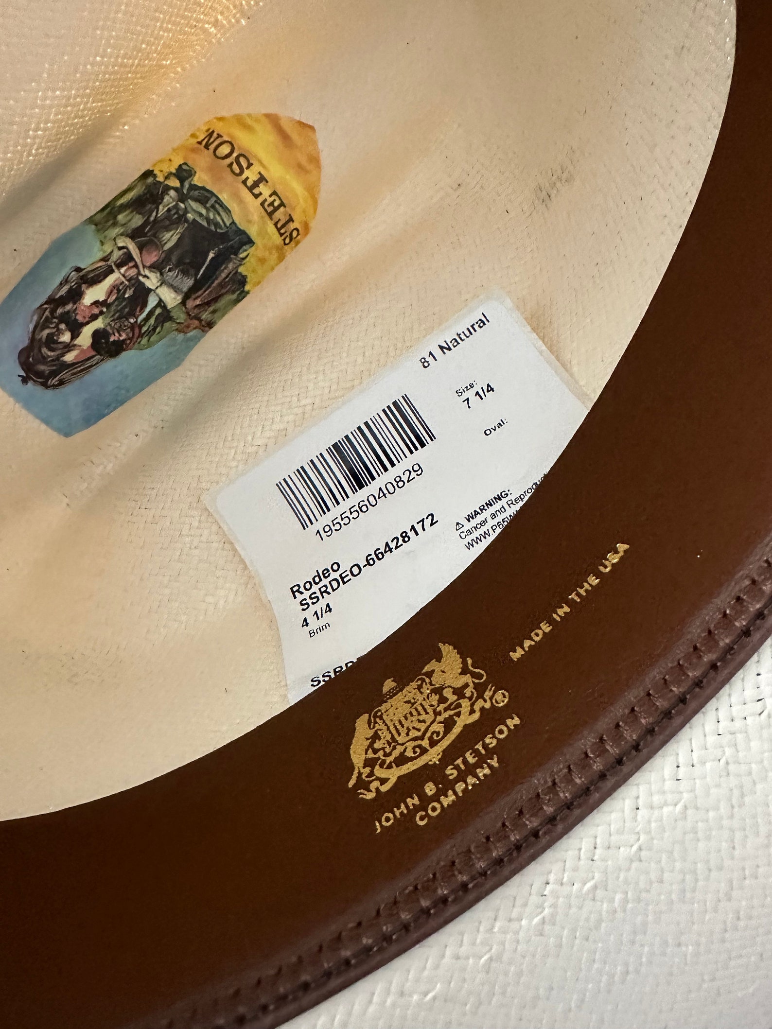 Stetson 10X Ivory Rodeo Vent Straw Cowboy Hat Size 7 1/4 NWD - Etsy