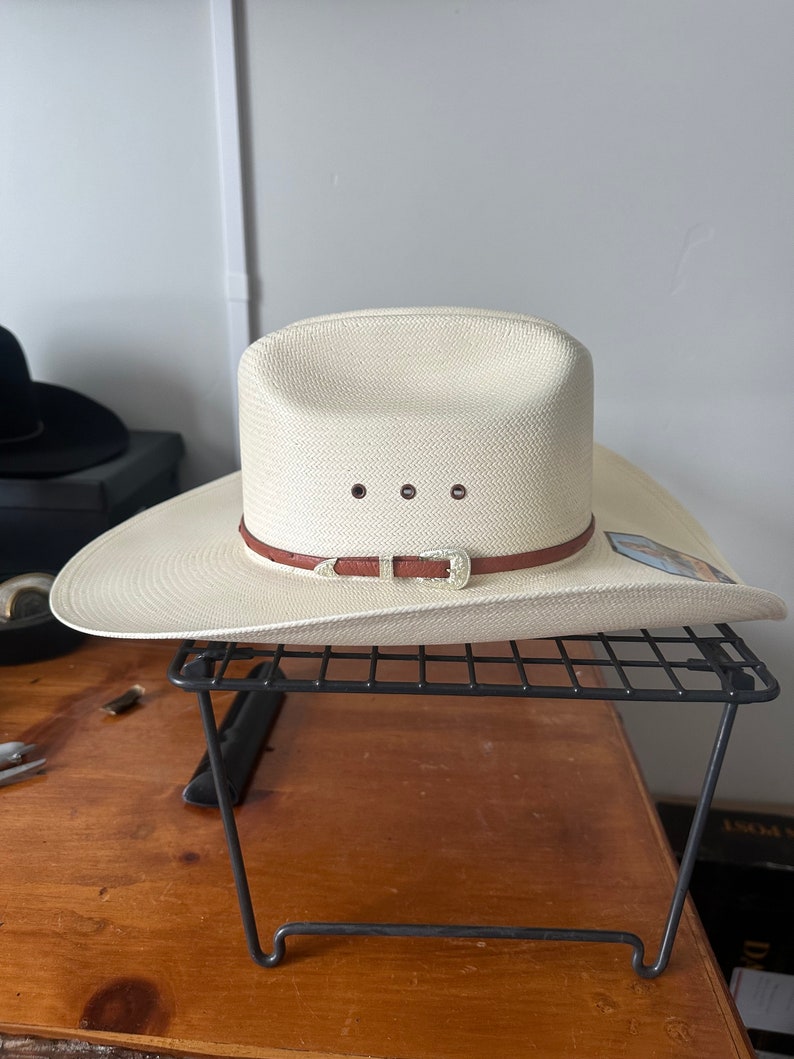 Stetson 10X Ivory Rodeo Vent Straw Cowboy Hat Size 7 1/4 NWD - Etsy