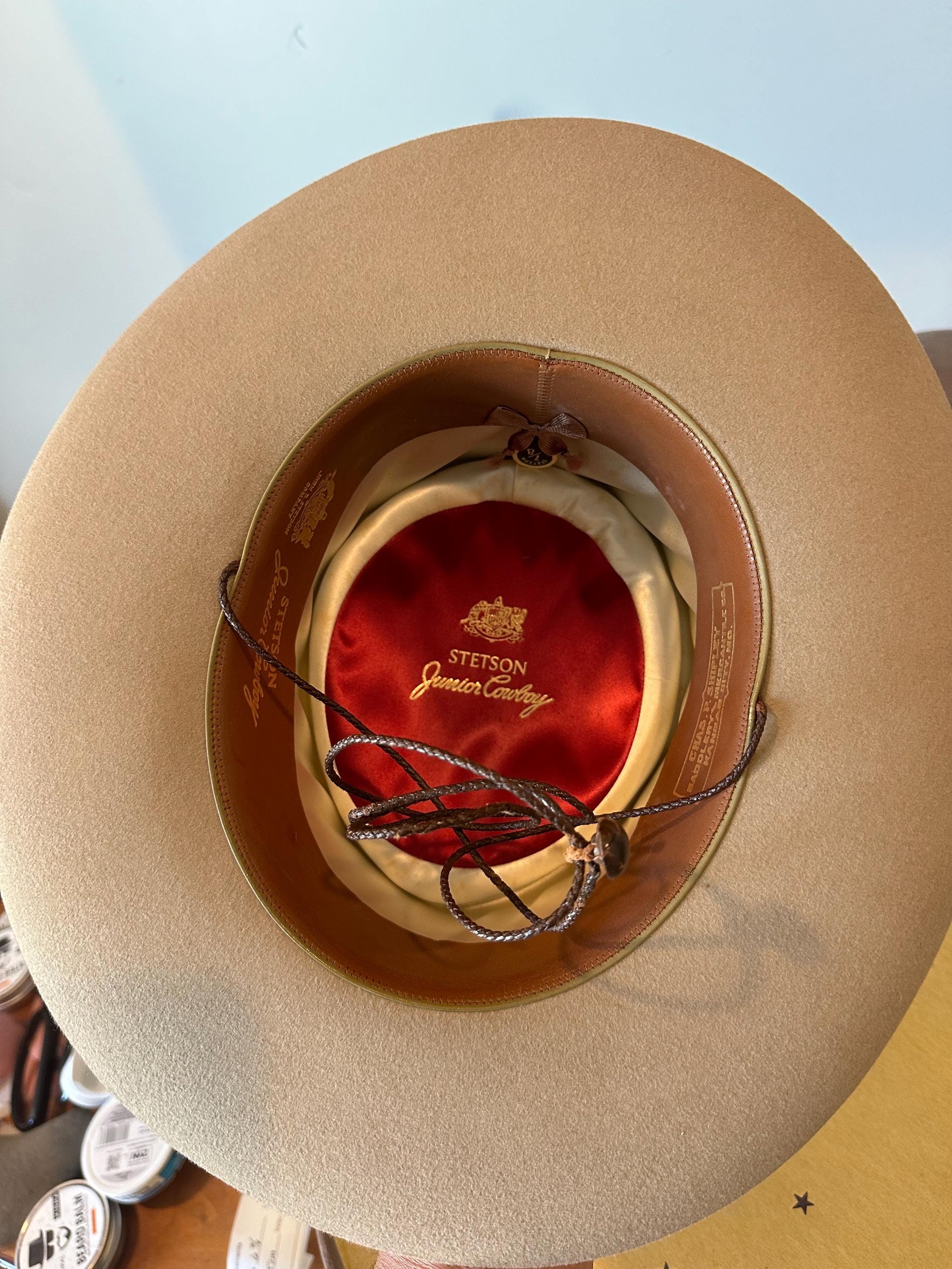 1945 Vintage Stetson Junior Cowboy Hat – Size 6 7/8 – Flat Crown ...