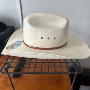 Stetson 10X Ivory Rodeo Vent Straw Cowboy Hat Size 7 1/4 NWD - Etsy
