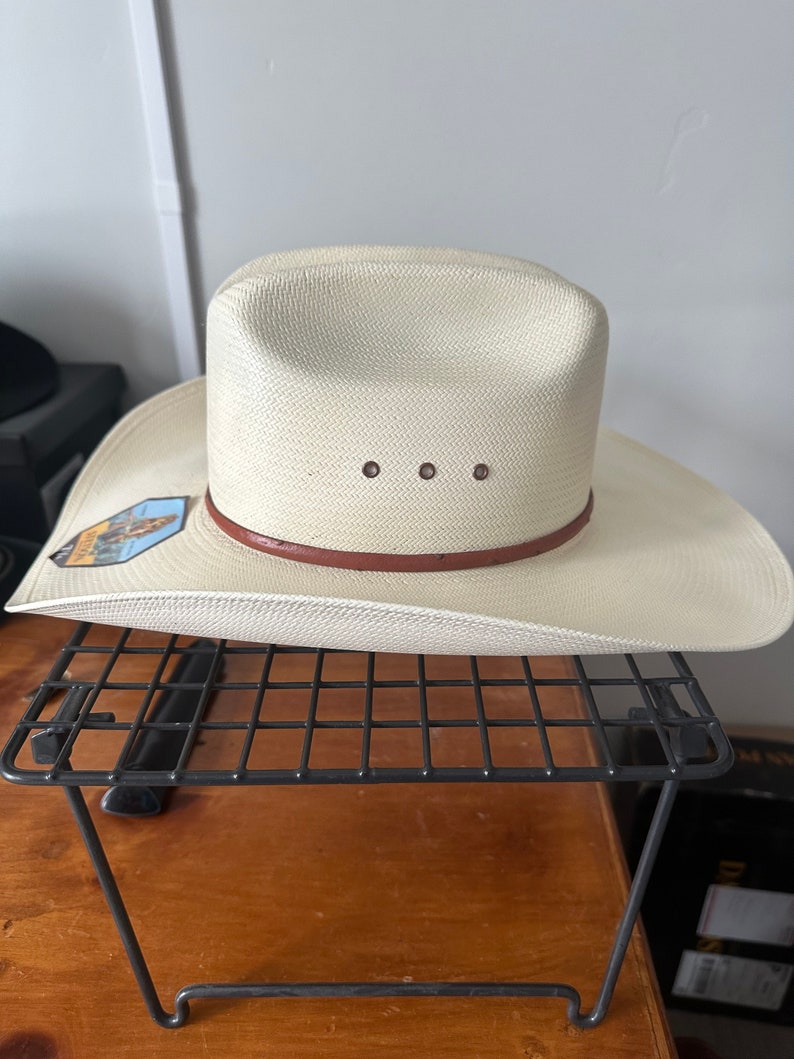 Stetson 10X Ivory Rodeo Vent Straw Cowboy Hat Size 7 1/4 NWD - Etsy