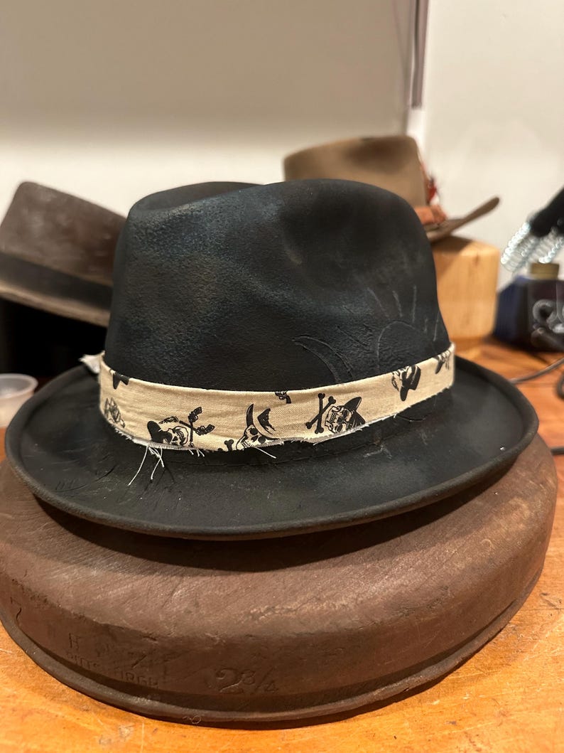 Custom Hand-etched Fedora With All - Seeing Eye Design Accent - Unique ...