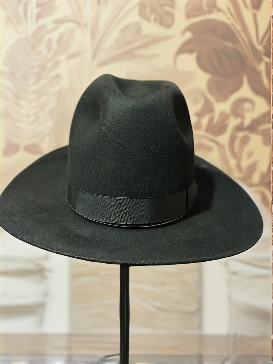 1957 Borsalino: Wide Brim Fedora Size 7 1/8 Italy 100% Rabbit Fur ...