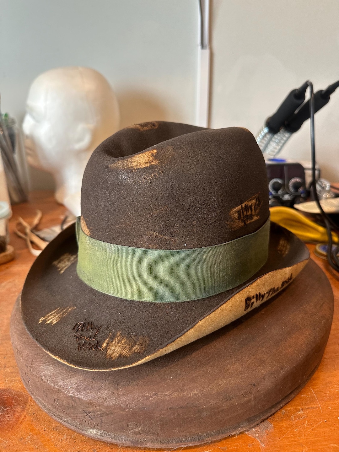 Vintage Wool Fedora, Distressed. Billy the Kid. - Etsy