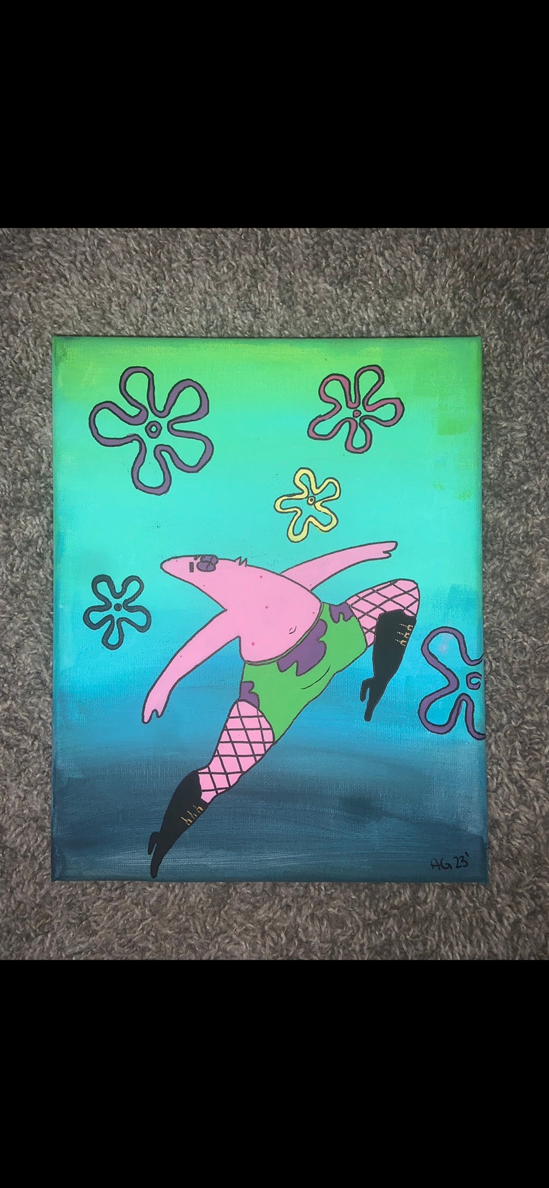 Patrick Star Painting - Etsy