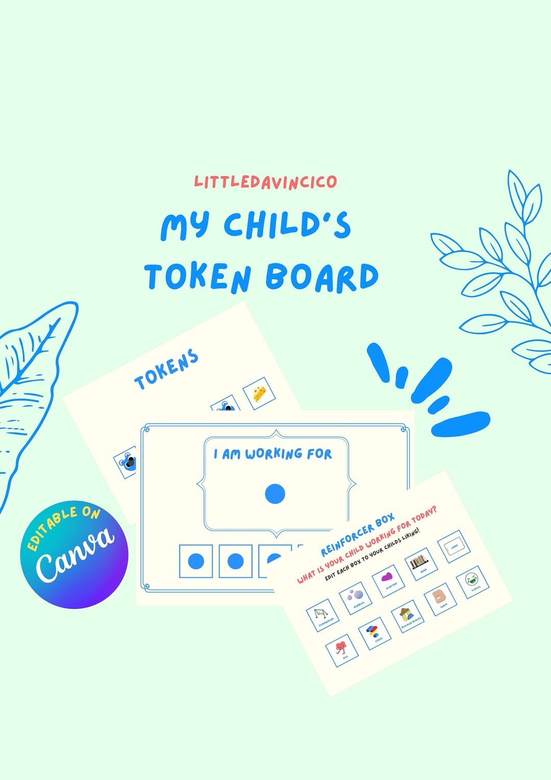Children's Token Board: Used by Teachers, Therapists, and Parents. the ...
