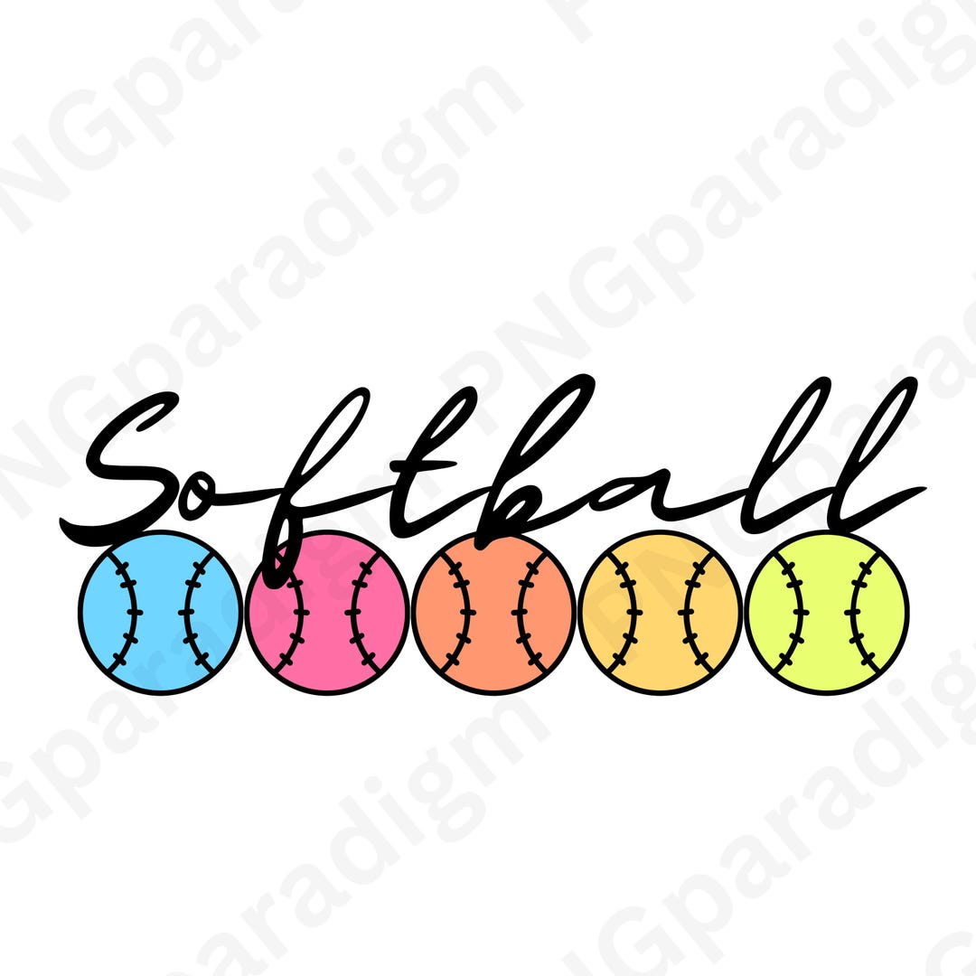 Neon Softball PNG & SVG | Bright Sports Design Printable | Instant ...