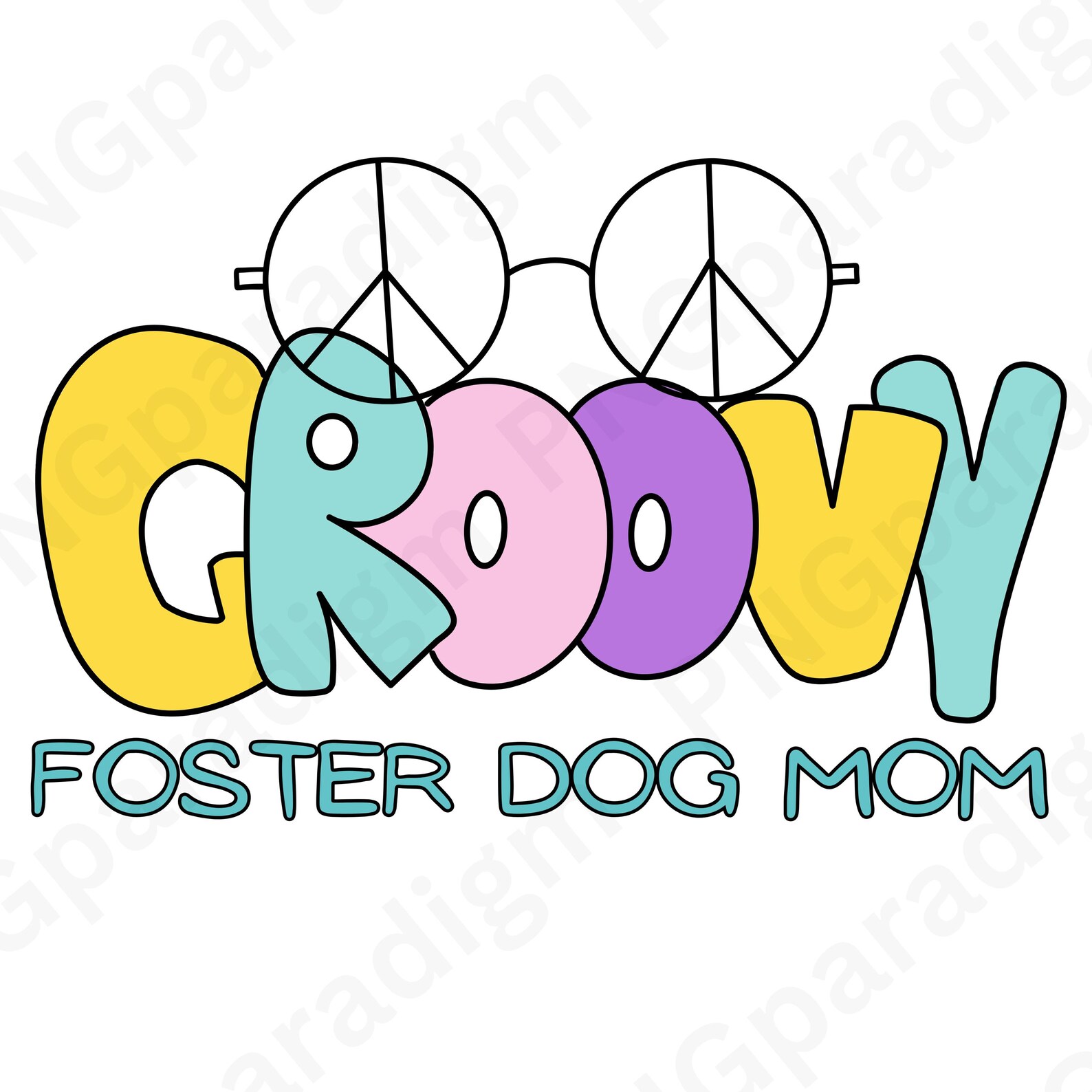 Groovy Foster Dog Mom SVG PNG | Pet Adoption Design | Animal Rescue ...