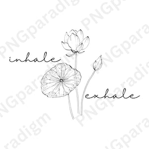 Inhale Exhale PNG | Motivational Quote Clipart | Mindfulness Design ...