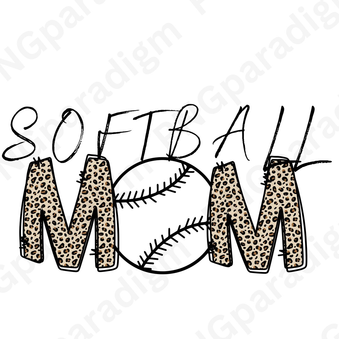 Cheetah Style Softball Mom PNG & SVG | Sports Mom Printable | Instant ...