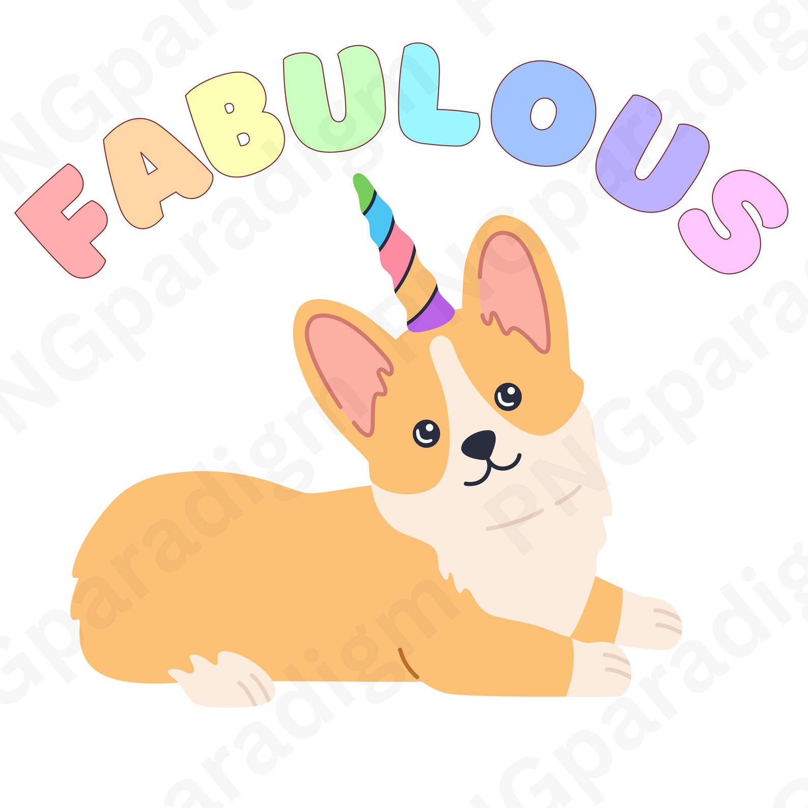 Fabulous Unicorn Corgi SVG PNG | Funny Corgi Unicorn Design | Magical ...