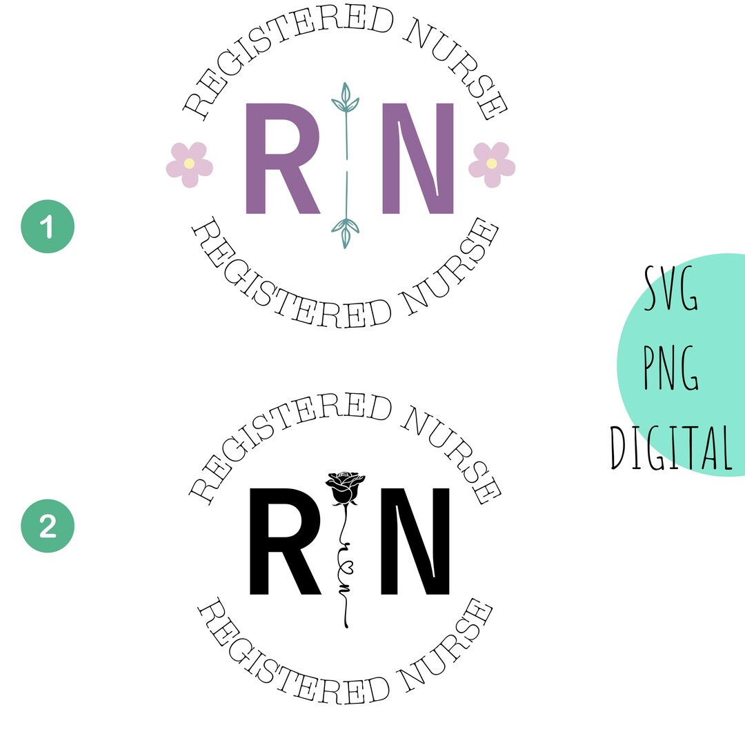 Circular Registered Nurse SVG & PNG | RN Design | Nurse Badge Clipart ...