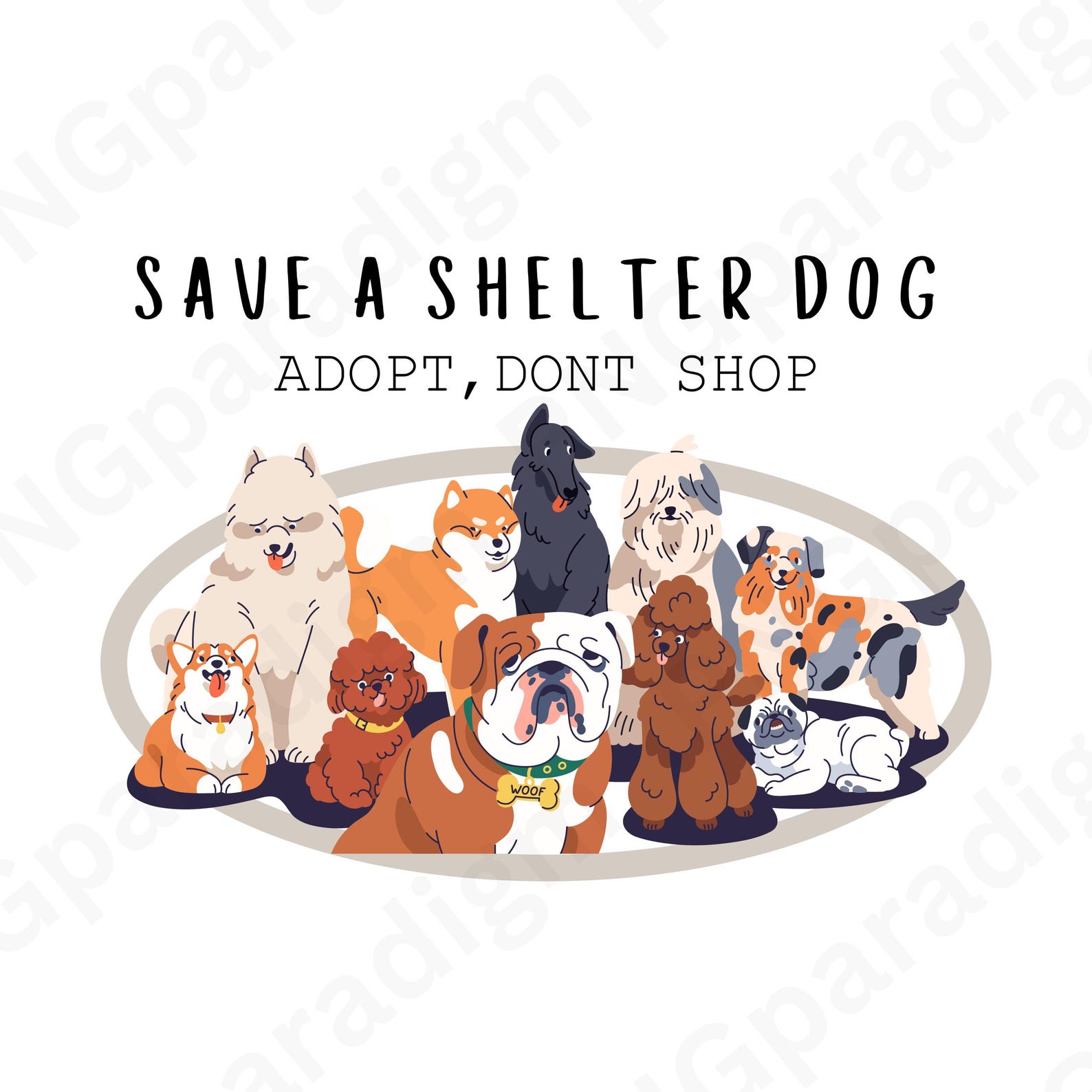 Save a Dog Adopt Don't Shop SVG PNG | Dog Rescue Design | Pet Adoption ...