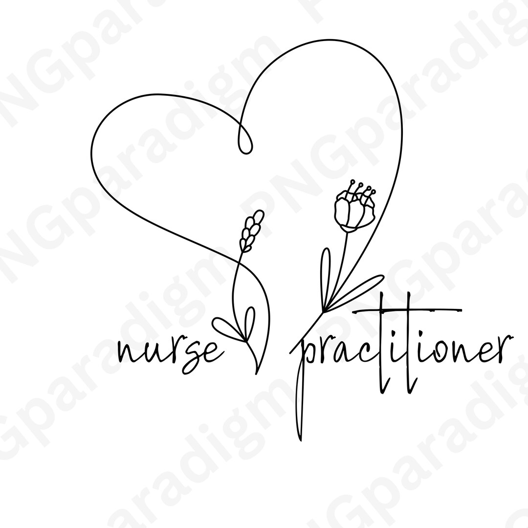 Line Art Nurse Practitioner SVG & PNG | Minimalist Nurse Design | NP ...