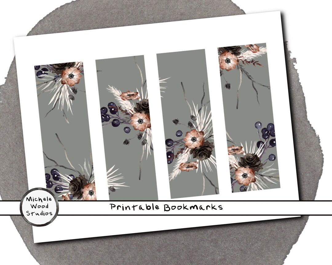 Boho Floral Bookmark - Digital Download - Chic Fashion - Etsy