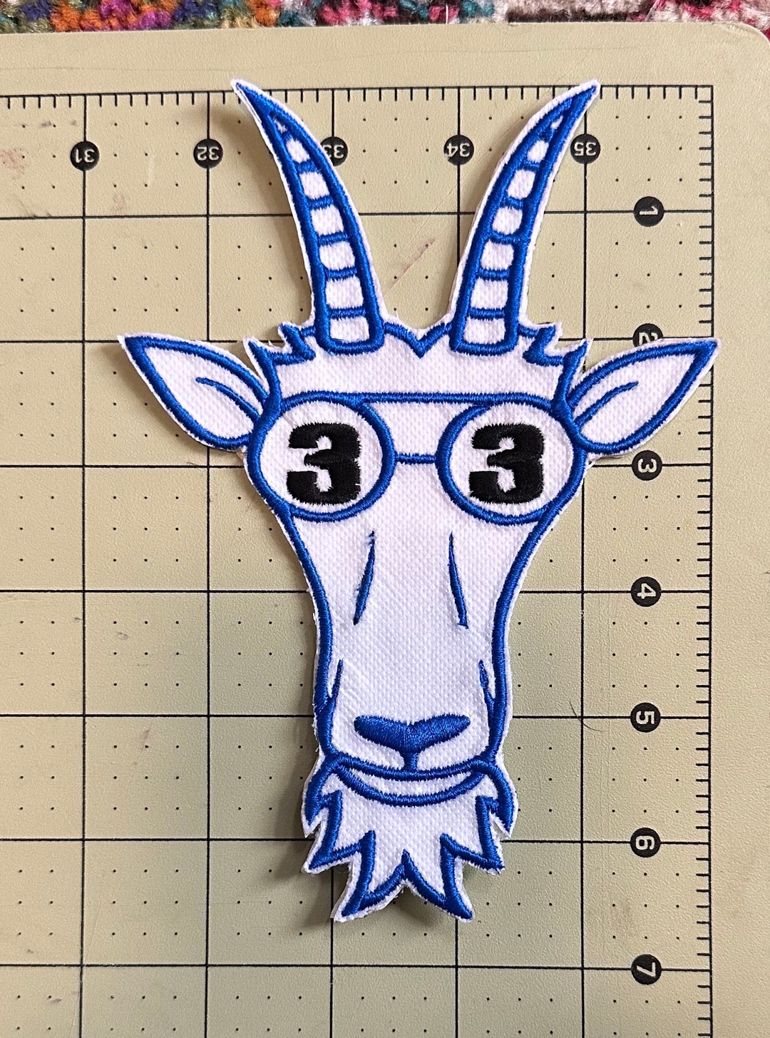 6.5x4.5 Billy Strings Goat Iron on Patch - Etsy