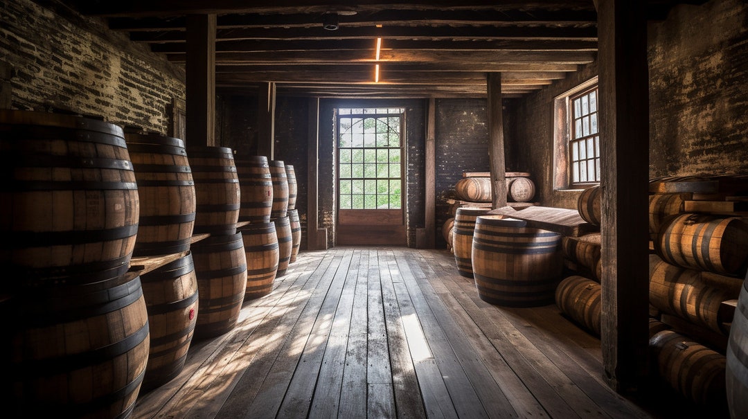 Bourbon Barrel Wall Art Distillery Rickhouse Man Cave Decor Art Bourbon ...