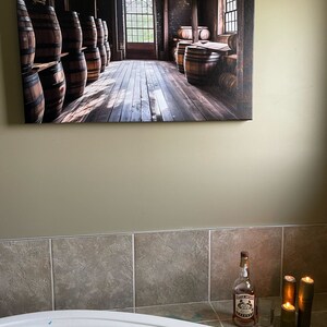 Distillery Rickhouse Bourbon Barrels for Bourbon Lovers Canvas Print ...