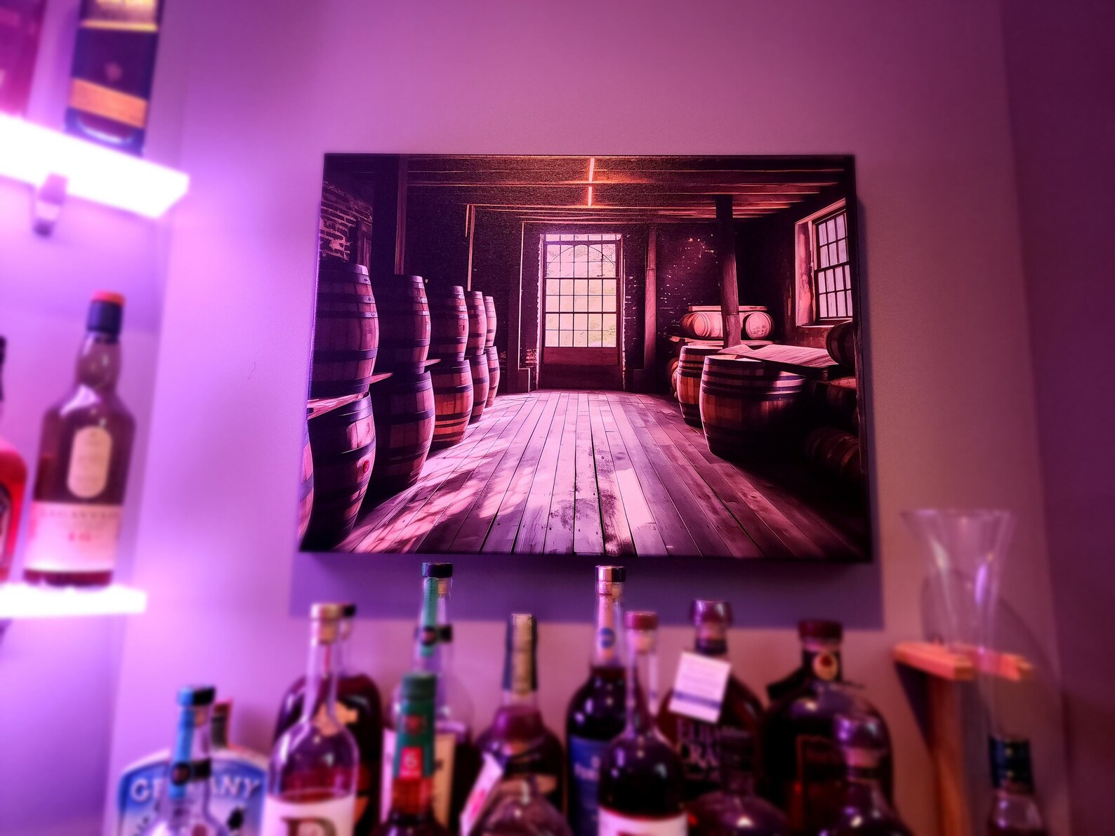 Distillery Rickhouse Bourbon Barrels for Bourbon Lovers Canvas Print ...