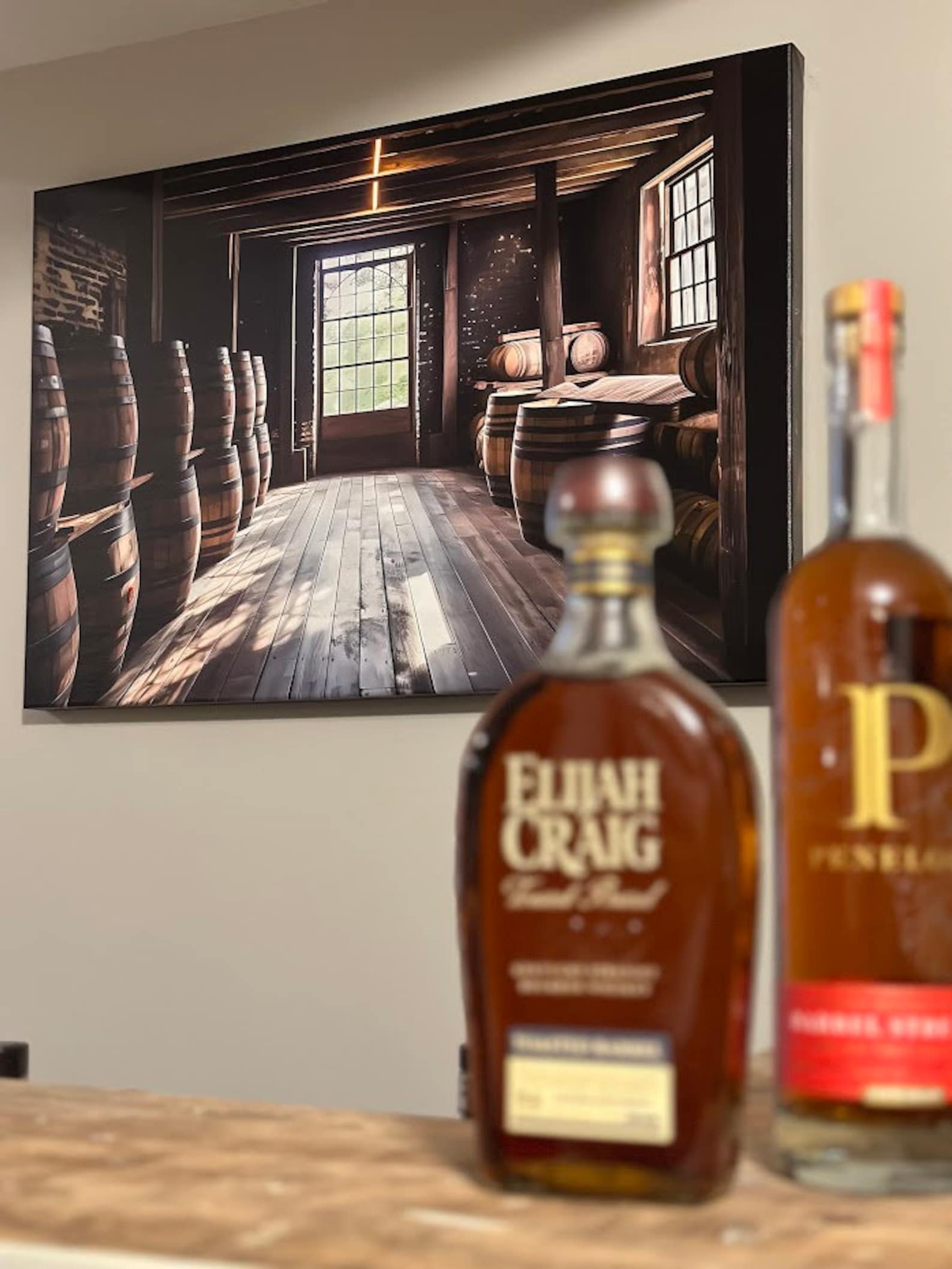 Distillery Rickhouse Bourbon Barrels for Bourbon Lovers Canvas Print ...