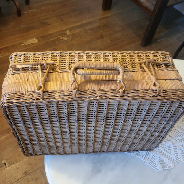 Wicker Suitcase - Etsy