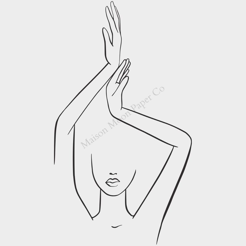 Woman Outline Art - Etsy