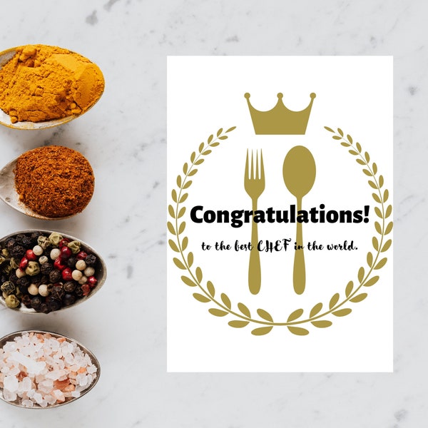 Chef Congratulations - Etsy