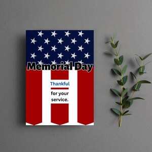 Printable Memorial Day Card Digital Download Memorial Day - Etsy