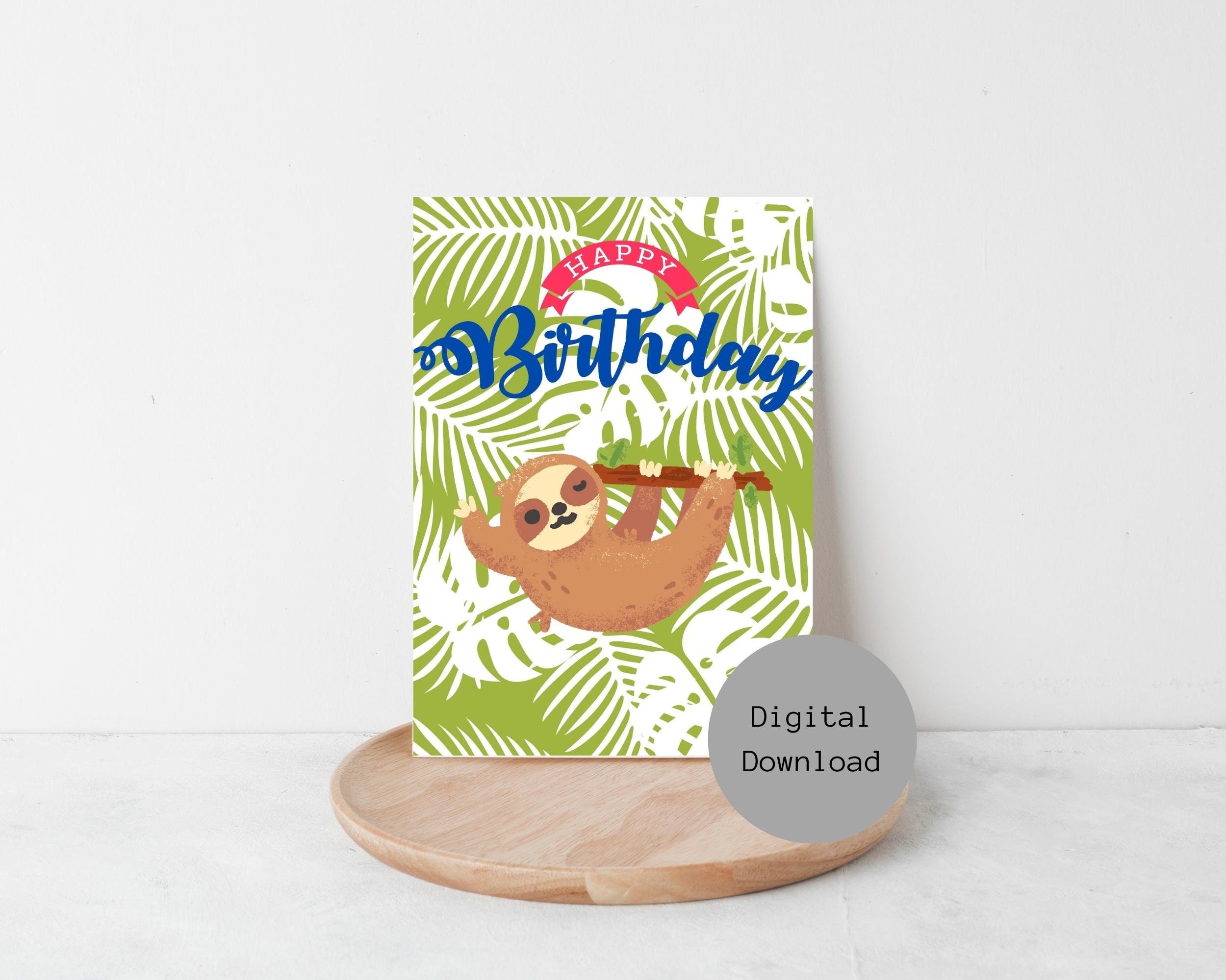 Printable Nature Birthday Card, Printable Birthday Card Funny, Digital ...